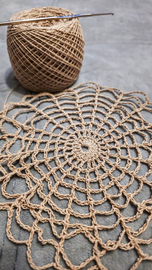 Spider Web Crochet Pattern for Napkins and Tablecloths. Handmade Stock ...