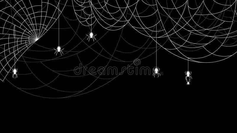 Spider Web on Dark Background Halloween Design Elements Spooky Scary ...