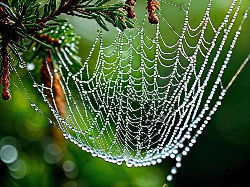 Spider Web, Flora and Fauna Stock Illustration - Illustration of summer ...