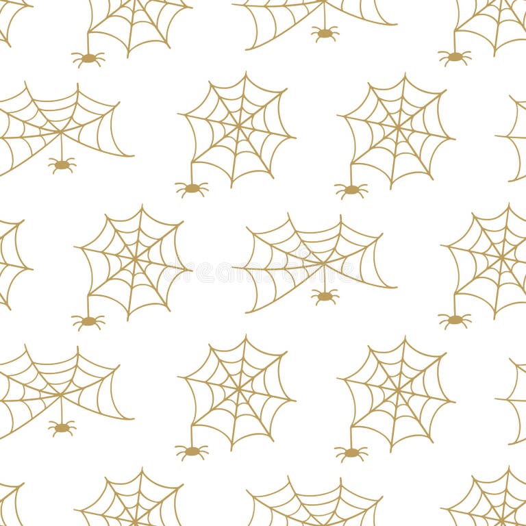 Spider Web Halloween Trap. Cobweb Seamless Pattern Stock Vector ...