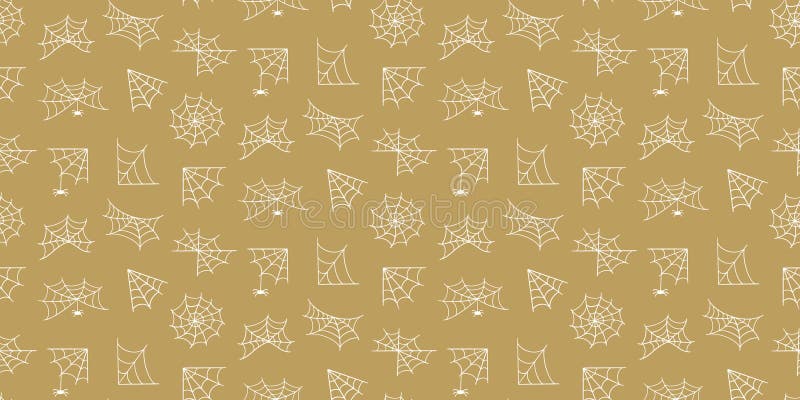 Spider Web Halloween Trap. Cobweb Seamless Pattern Stock Vector ...