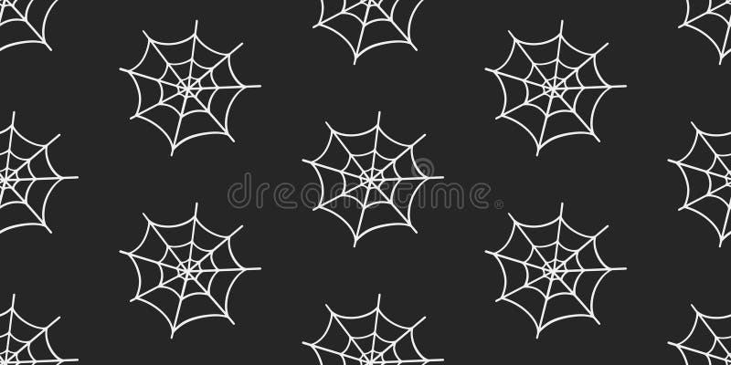 Spider Web Halloween Trap. Cobweb Seamless Pattern Stock Vector ...