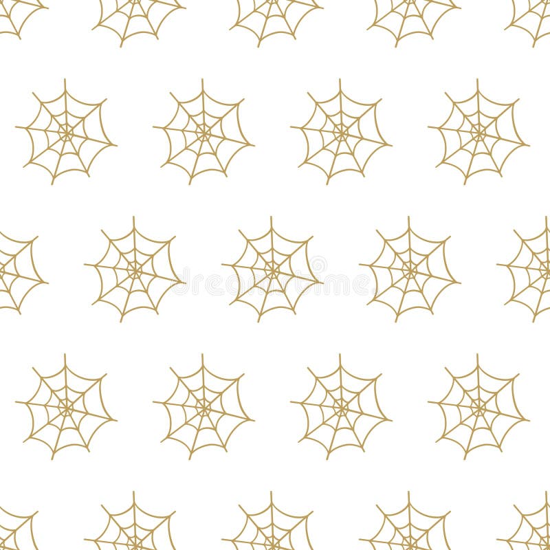 Spider Web Halloween Trap. Cobweb Seamless Pattern Stock Vector ...