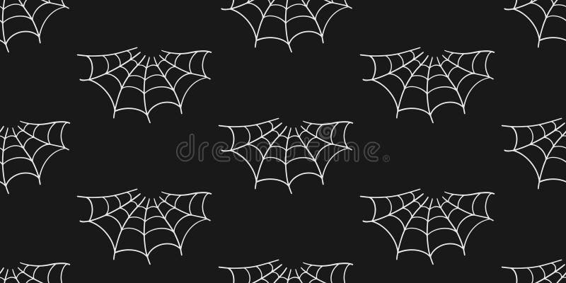 Spider Web Halloween Trap. Cobweb Seamless Pattern Stock Vector ...
