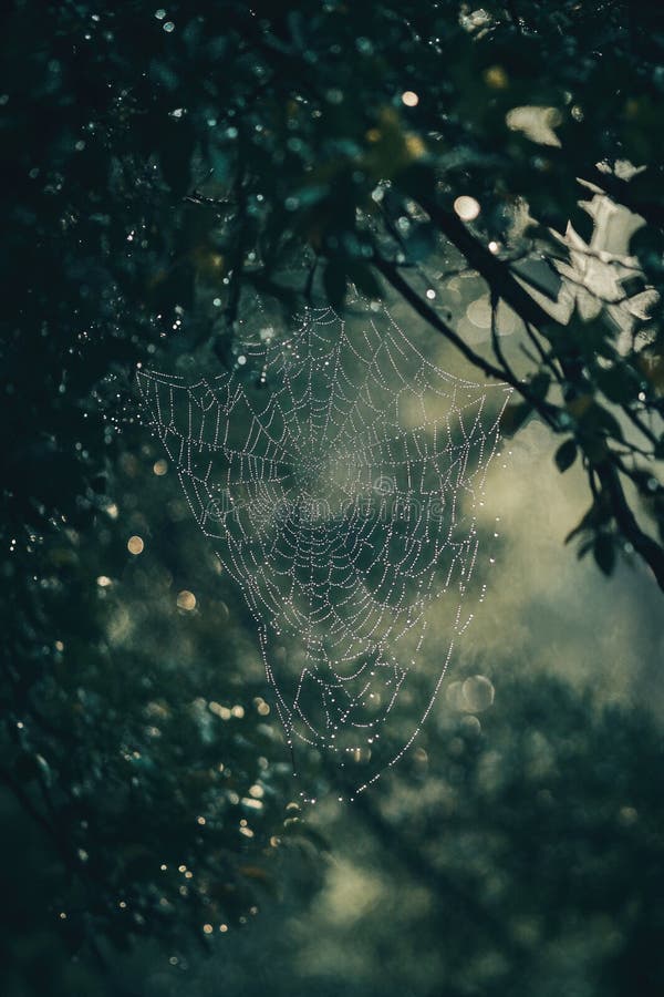 Spider web in tree stock photo. Image of spider, environment - 381247896