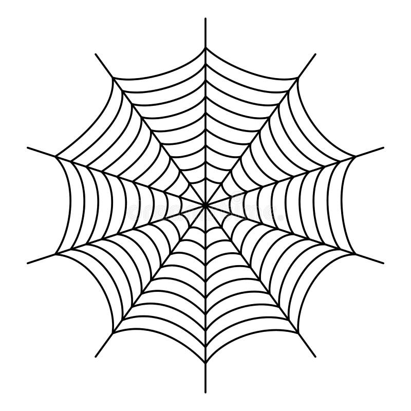 Spider Web Icon, Cobweb Silhouette, Hanging Web Sign, Spiderweb Trap ...