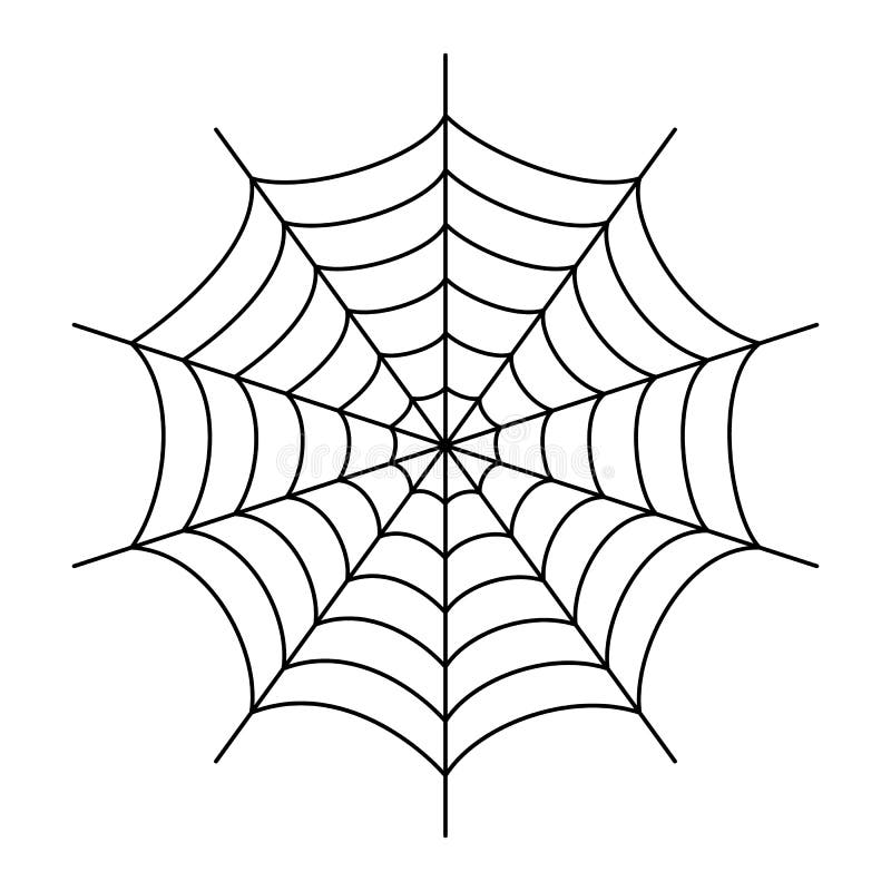 Spider Web Icon, Cobweb Silhouette, Hanging Web Sign, Spiderweb Trap ...