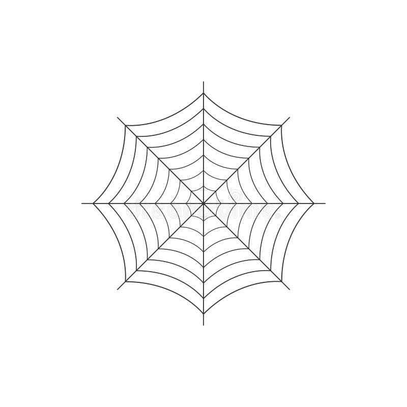 Spider Web Icon Isolated. Cobweb Sign Stock Vector - Illustration of ...
