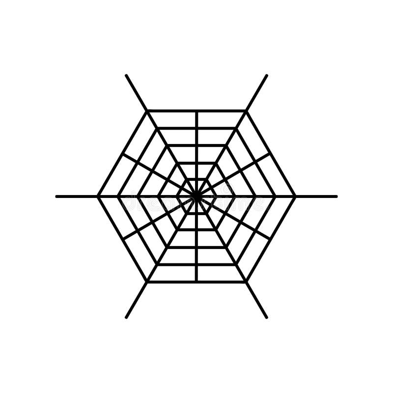 Spider Web Icon Logo Vector Stock Vector - Illustration of black ...