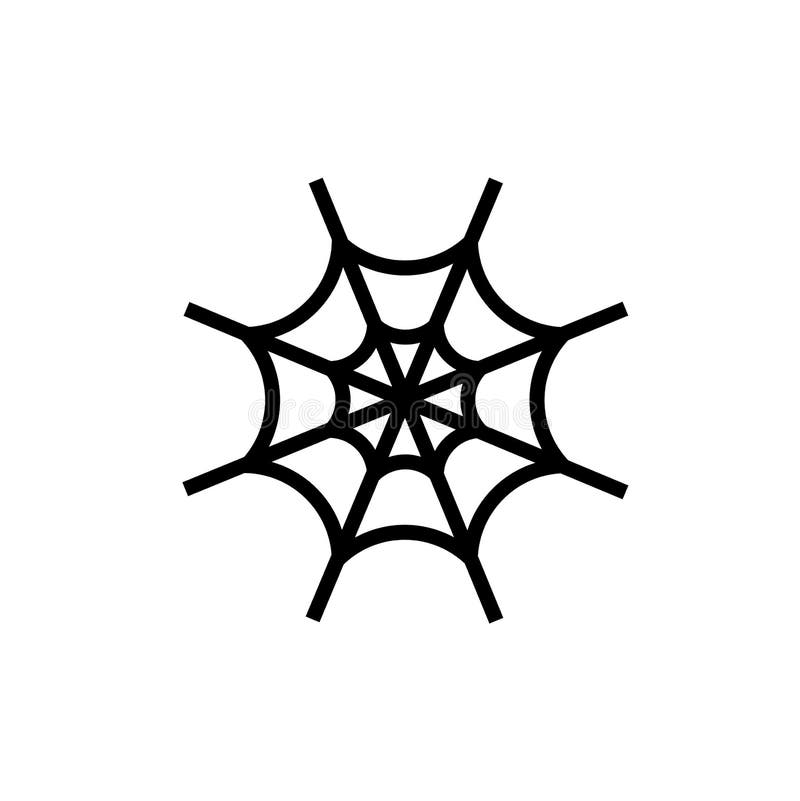 Spider Web Icon Vector Isolated on White Stock Vector - Illustration of ...