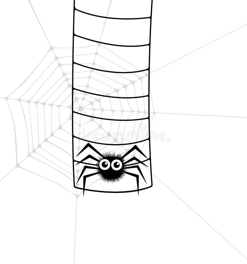 Spider and Web Ladder, Vector Stock Vector - Illustration of innovation ...