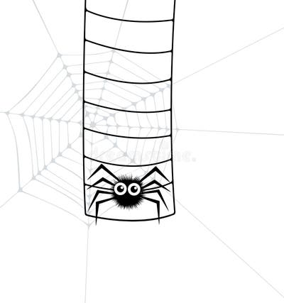 Spider and Web Ladder, Vector Stock Vector - Illustration of innovation ...