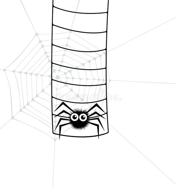 Spider and Web Ladder, Vector Stock Vector - Illustration of innovation ...