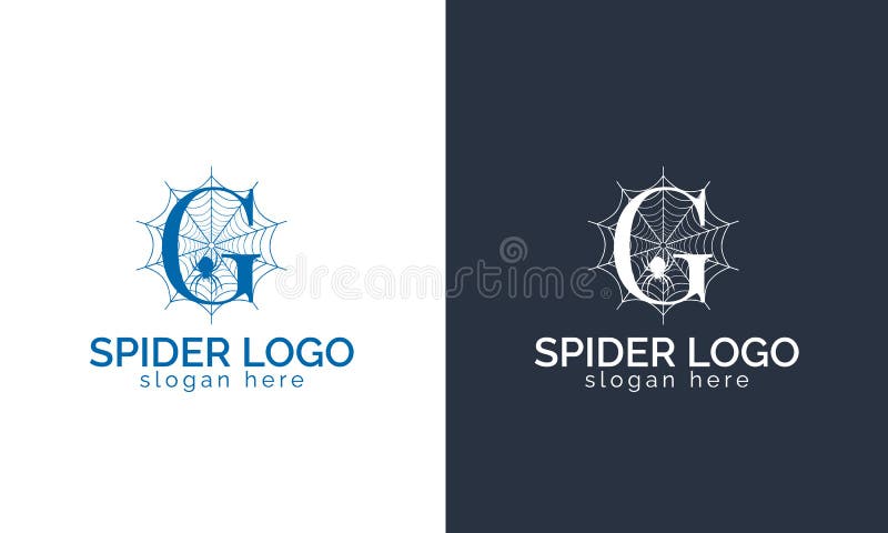 Spider Web Letter G Logo Design Template Stock Illustration ...