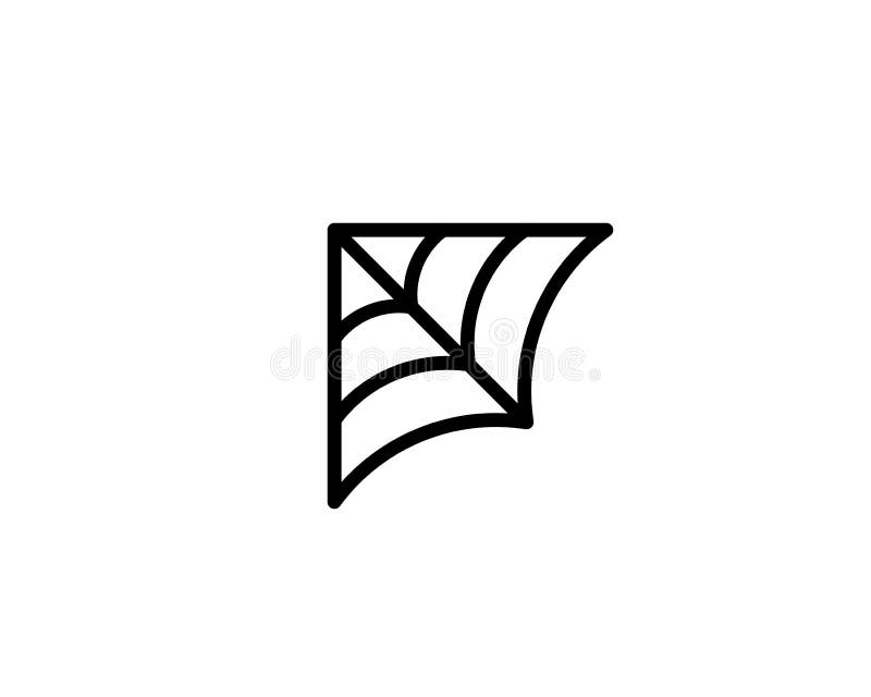 Spider Web Minimalistic Flat Line Outline Stroke Icon Pictogram Symbol ...