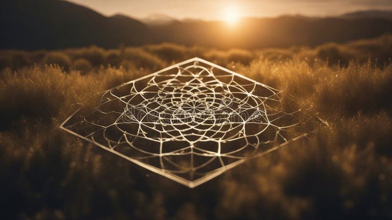 Sacred Geometry Symbols and Elements Background. Cosmic Universe Bing ...