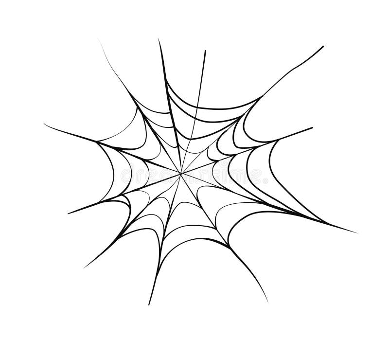 Spider Web with Radial Threads Design. Vector Illustration Stock Vector ...