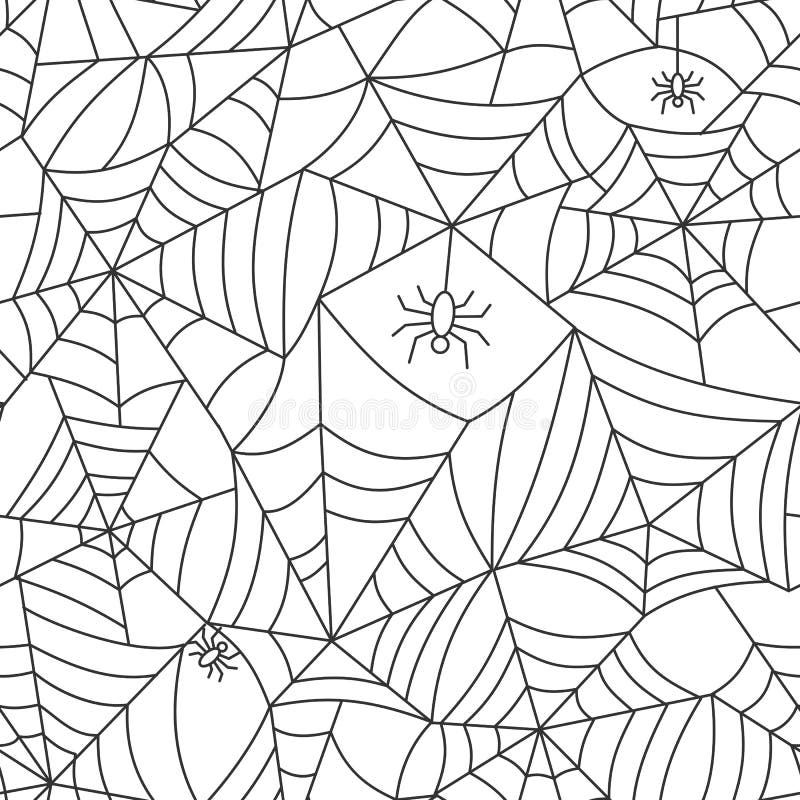 Spider Web Seamless Pattern Stock Vector - Illustration of background ... Spider Web Seamless Pattern Stock Vector - Illustration of background ...