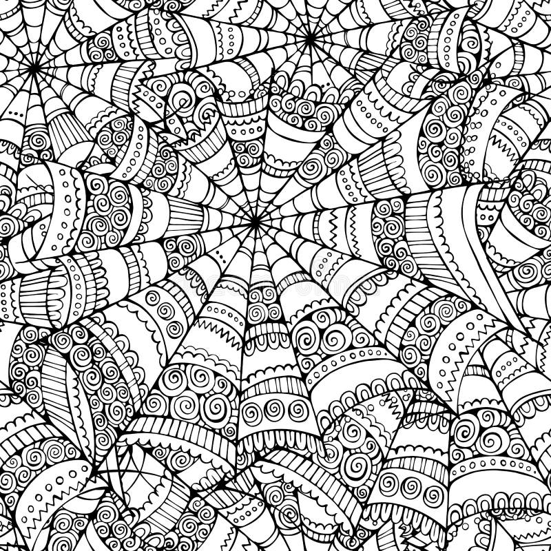 Spider Web Seamless Pattern Stock Vector - Illustration of background ... Spider Web Seamless Pattern Stock Vector - Illustration of background ...