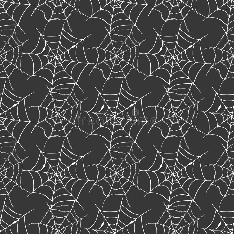 Spider Web Seamless Pattern Vector Illustration. Hand Drawn Sketched ... Spider Web Seamless Pattern Vector Illustration. Hand Drawn Sketched ...