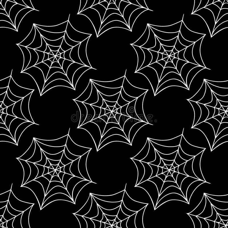 Spider Web Seamless Pattern. Vector Illustration Isolated Stock Vector ...