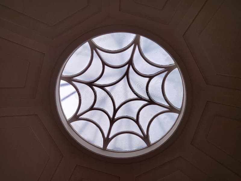 A Spider Web Skylight Ceiling Stock Photo - Image of spider, arch ...