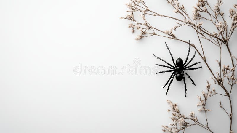 Spider Web Scene Minimal Halloween Theme Stock Photos - Free & Royalty ...
