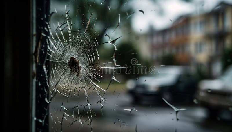 Spider Web Trap Catches Dew Drops In Rain Generated By Ai Stock Image