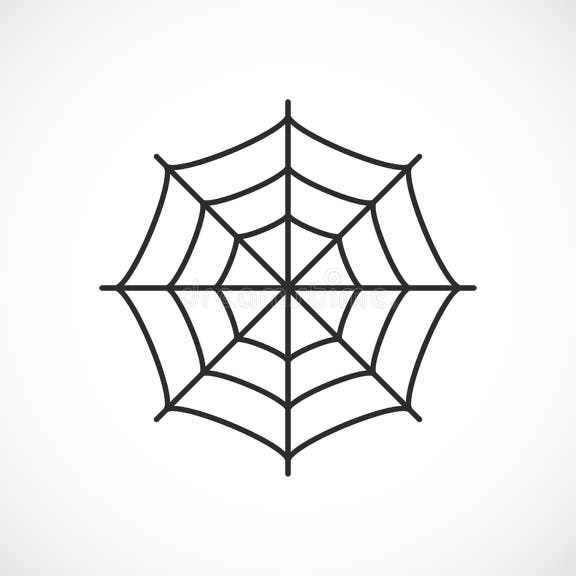 Spider Web Vector Pictogram Stock Vector - Illustration of circular ...
