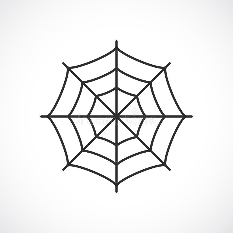 Spider Web Vector Pictogram Stock Vector - Illustration of circular ...