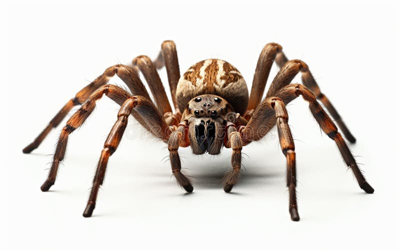 A Spider on a White Background Stock Photo - Image of mysterious ...