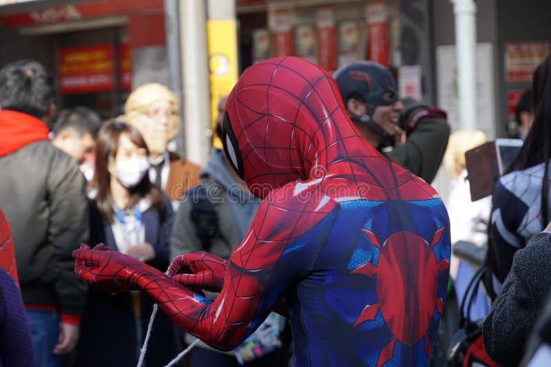 Spiderman Cosplay editorial photography. Image of color - 336659092