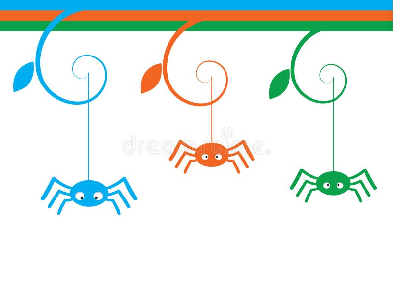 Spiders stock vector. Illustration of colorful, decoration - 9070922