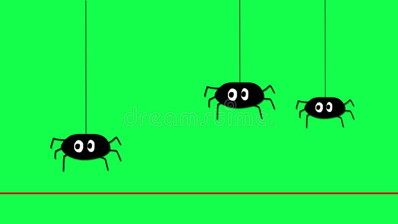 Spiders Hanging from String Stock Footage - Video of chroma, abstract ...