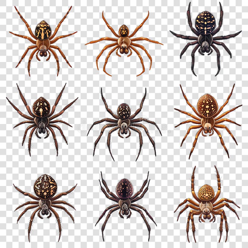 Spiders set stock image. Illustration of cartoon, fear - 341490749