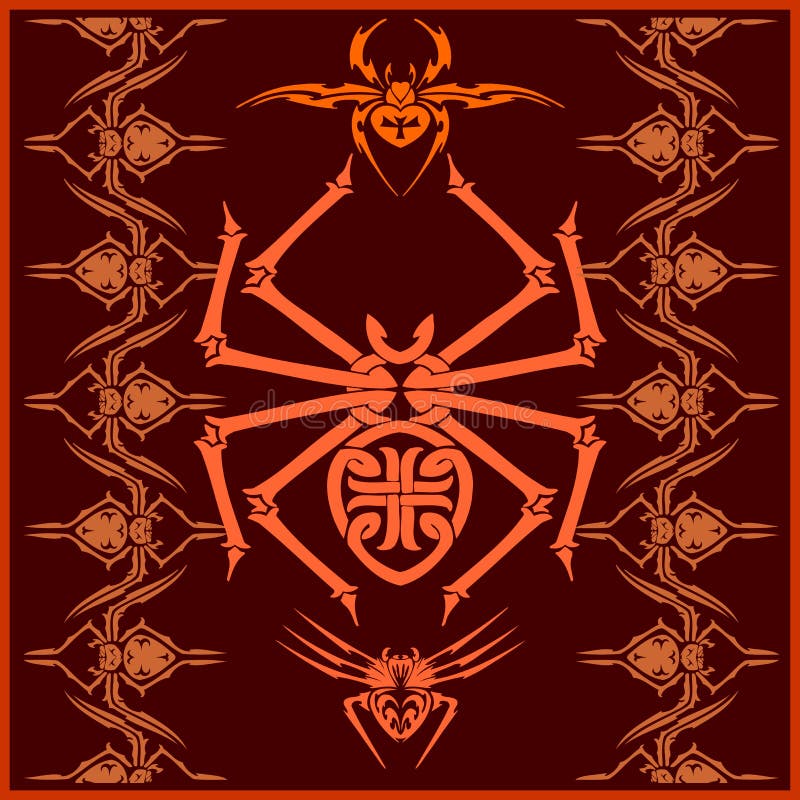 Spiders Vector Set in Flat Style Design. Different Kind of Spider ...