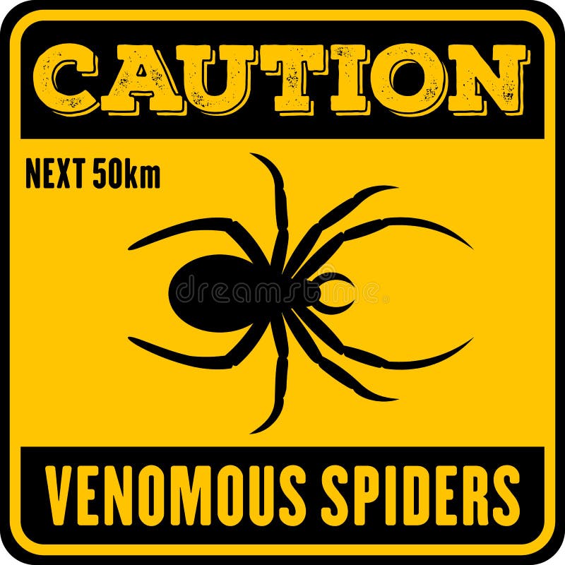 Spiders Warning Sign or Banner Vector Illustration Stock Vector ...