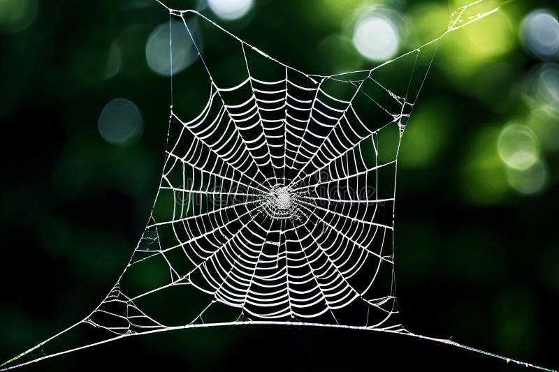 Spiders Web a Delicate Spider Web Woven with Precision Where the Stock ...