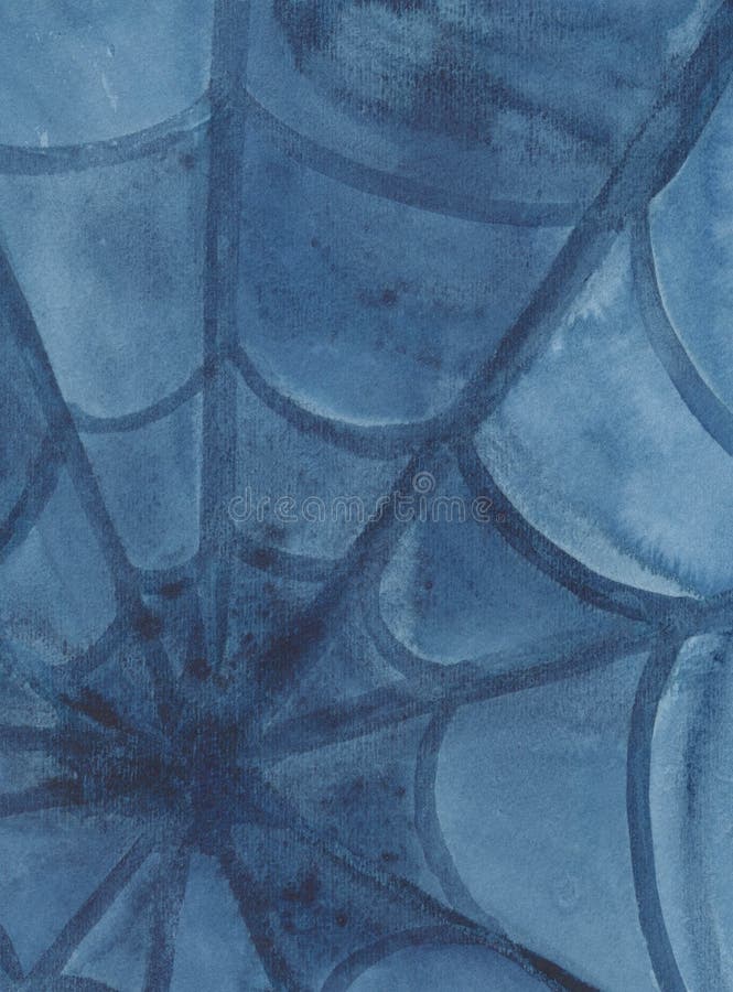 Spiders Web - Watercolour Painting Stock Illustration - Illustration of ...