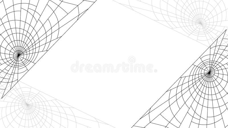 Spiders on Web with White Background. Halloween Background Design ...