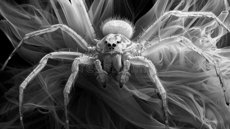 A Spidersart.twork Showcasing Its Masterful Spinning Techniques. Black ...