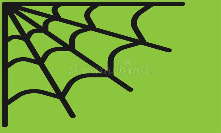 A Spiderweb Cobweb at a Corner Against an Olive Green Backdrop Stock ...