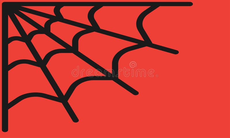 A Spiderweb Cobweb at a Corner Against a Red Backdrop Stock ...