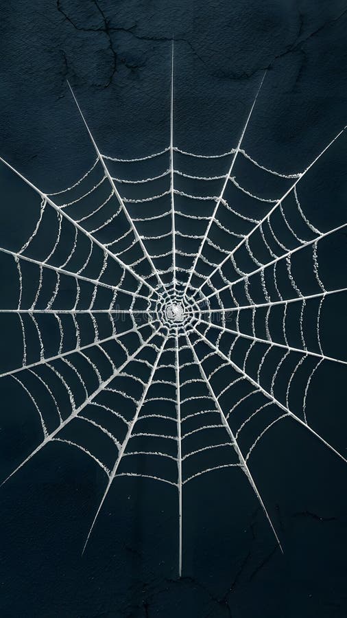 Spiderweb Crack Creates Abstract Pattern on Dark Textured Surface Stock ...