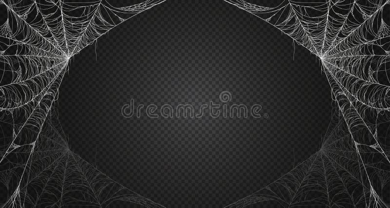 Cobweb Realism Set. Isolated on Black Transparent Background Stock ... Cobweb Realism Set. Isolated on Black Transparent Background Stock ...