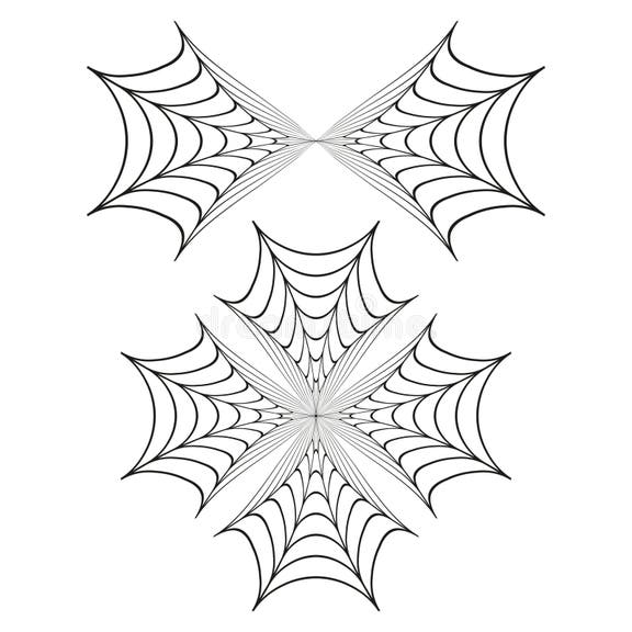 Spiderweb Vector Element. Geometric Web Shape. Symmetrical Abstract ...
