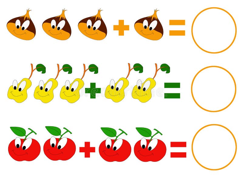 Spiel der Summen stock abbildung. Illustration von bunt - 23875456