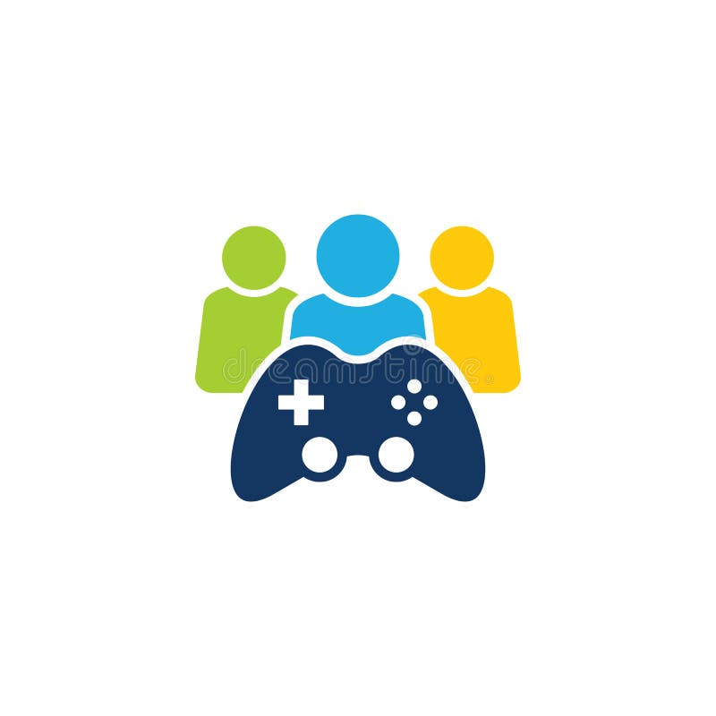 Spiel-Gruppe Logo Icon Design Vektor Abbildung - Illustration von ...