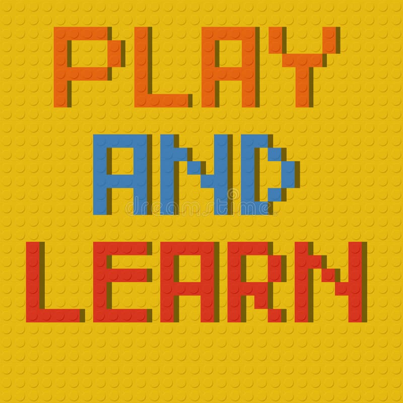 Spielen Sie U. Lernen Sie Auf Lego-Brett Stock Abbildung - Illustration ...