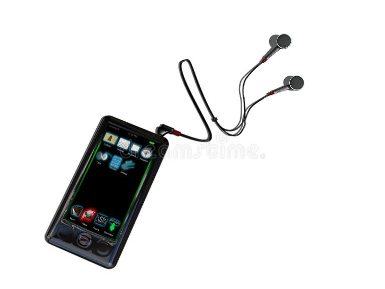 Spieler der Note MP4 stock abbildung. Illustration von konzept - 14053346